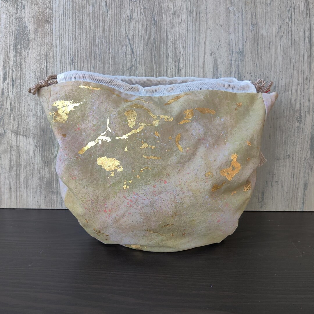 Large Hand-painted 'half-moon' Drawstring Bag - Etsy