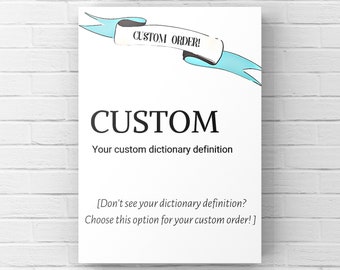 Definition Print Custom Decor Typography PDF Template Dictionary ...