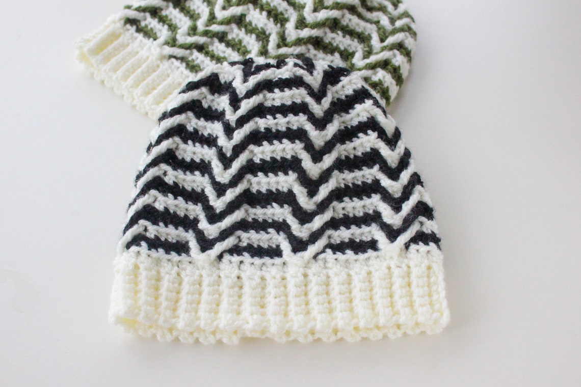 Striped CROCHET HAT PATTERN Crochet Beanie Baby Kids - Etsy