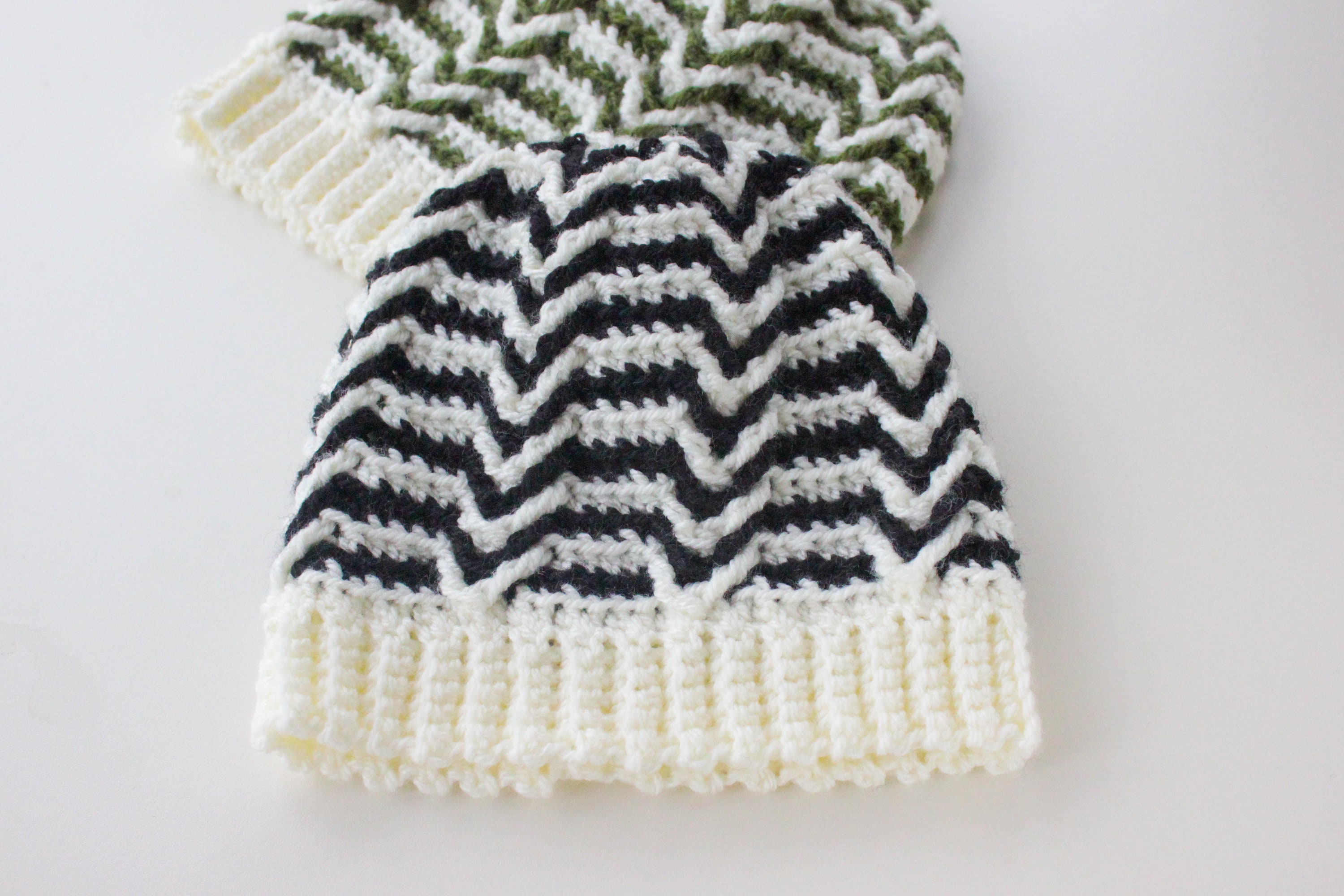 Striped CROCHET HAT PATTERN Crochet Beanie Baby Kids - Etsy