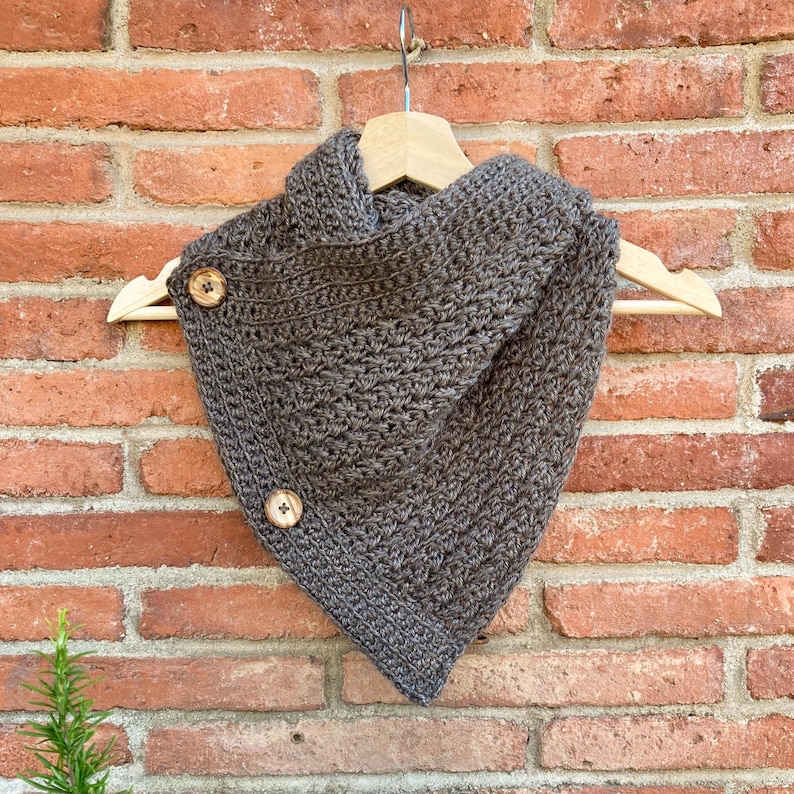 Crochet Cowl With Button, Crochet Pattern, Scarf, Infinity Scarf, Neck ...