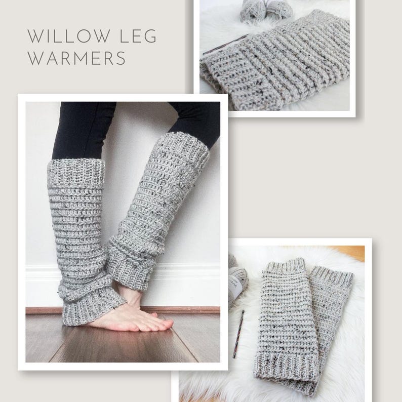 Crochet Mittens Bundle, Crochet Leg Warmer Pattern, Crochet Fingerless ...