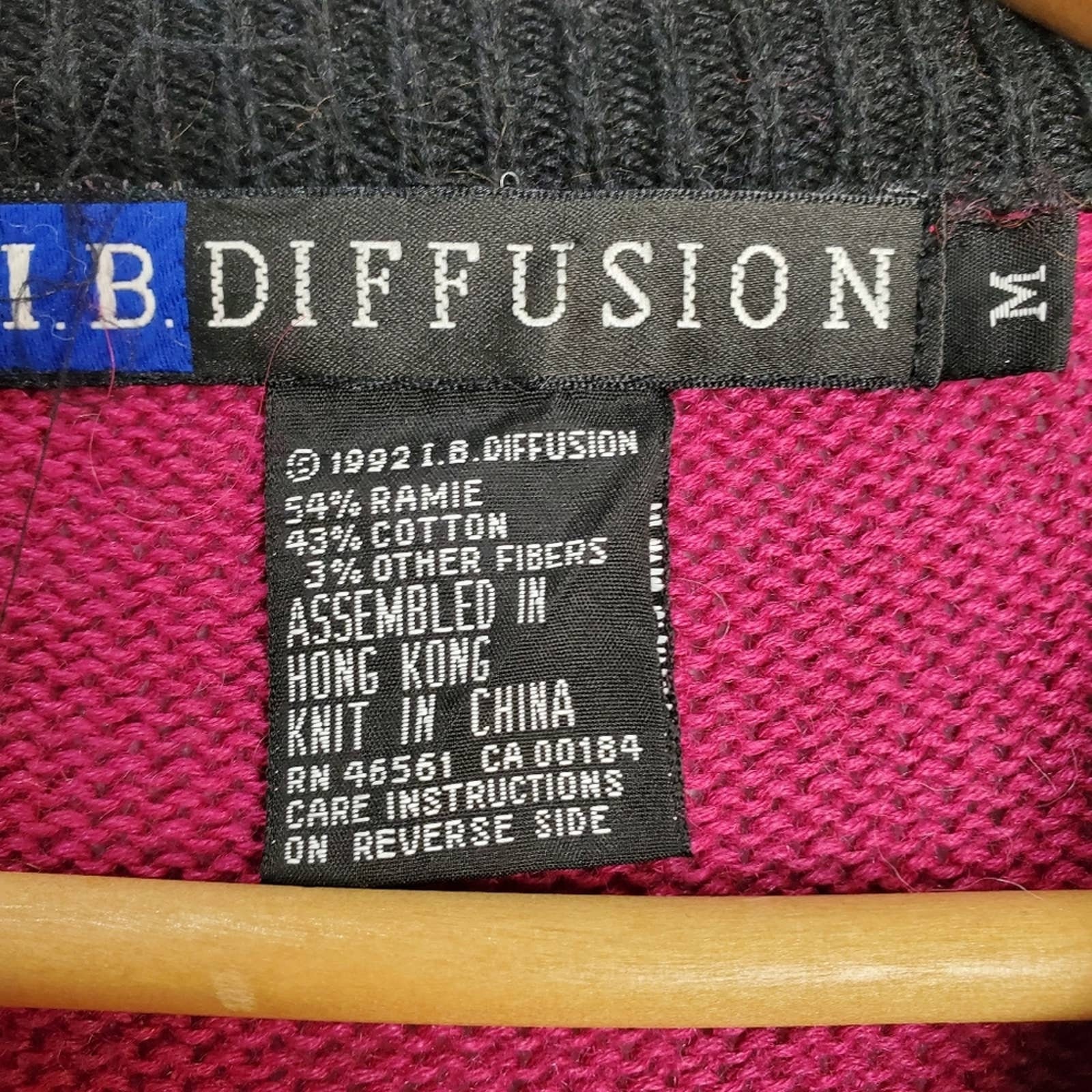 Vintage IB Diffusion Bright Colorful Knit Beaded Pullover Pink Sweater ...