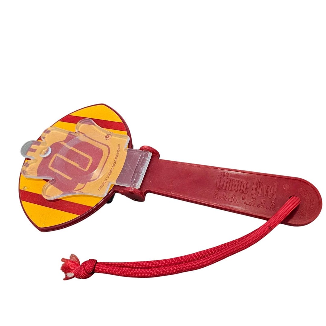 University of Oklahoma Vintage Clapper Red Fan Noise Maker OU Boomer ...
