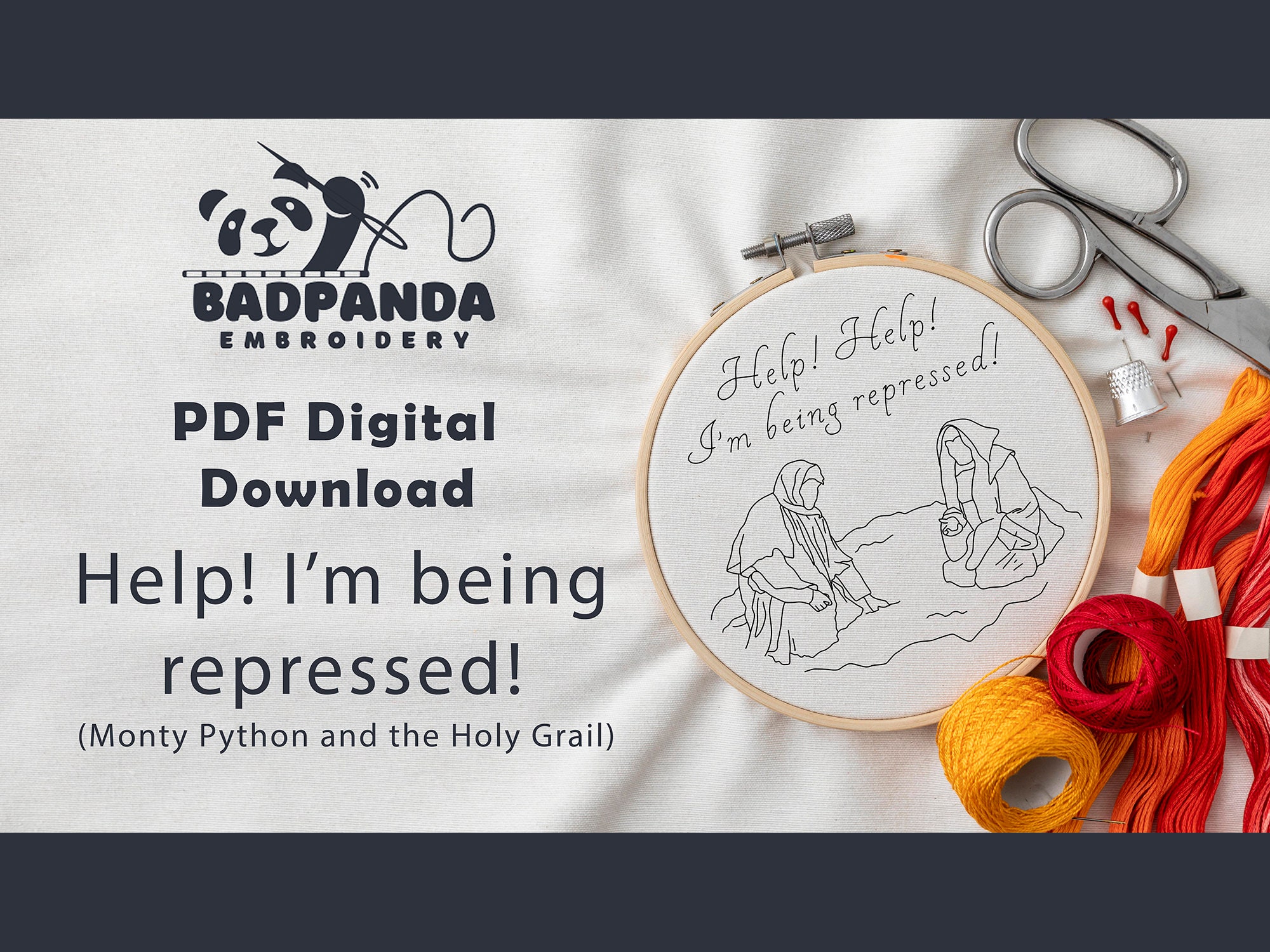 Monty Python Bundle Embroidery Pattern PDF Digital Download Template ...