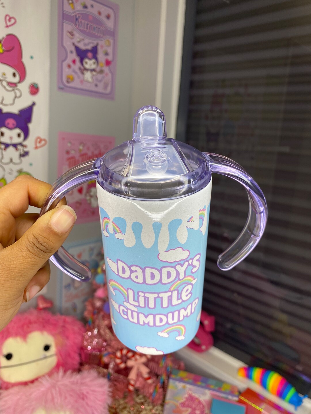 Adult Sippy Cup Glitter 12oz Daddys Little Blue - Etsy