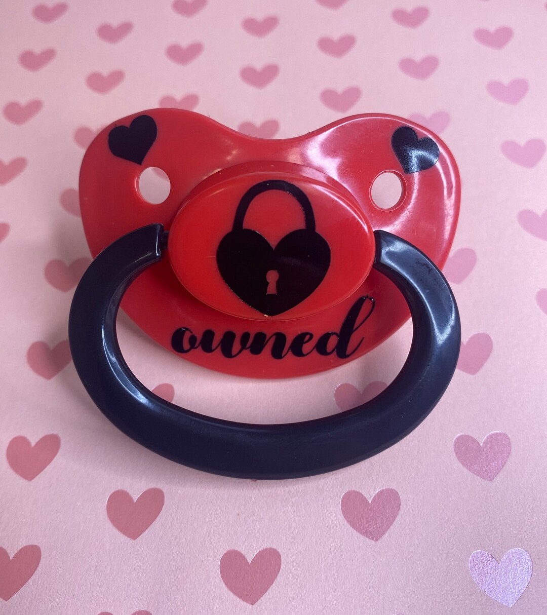 Owned Adult Pacifier Nuk Size 6 Cgl Abdl Ddlg Black and Red - Etsy
