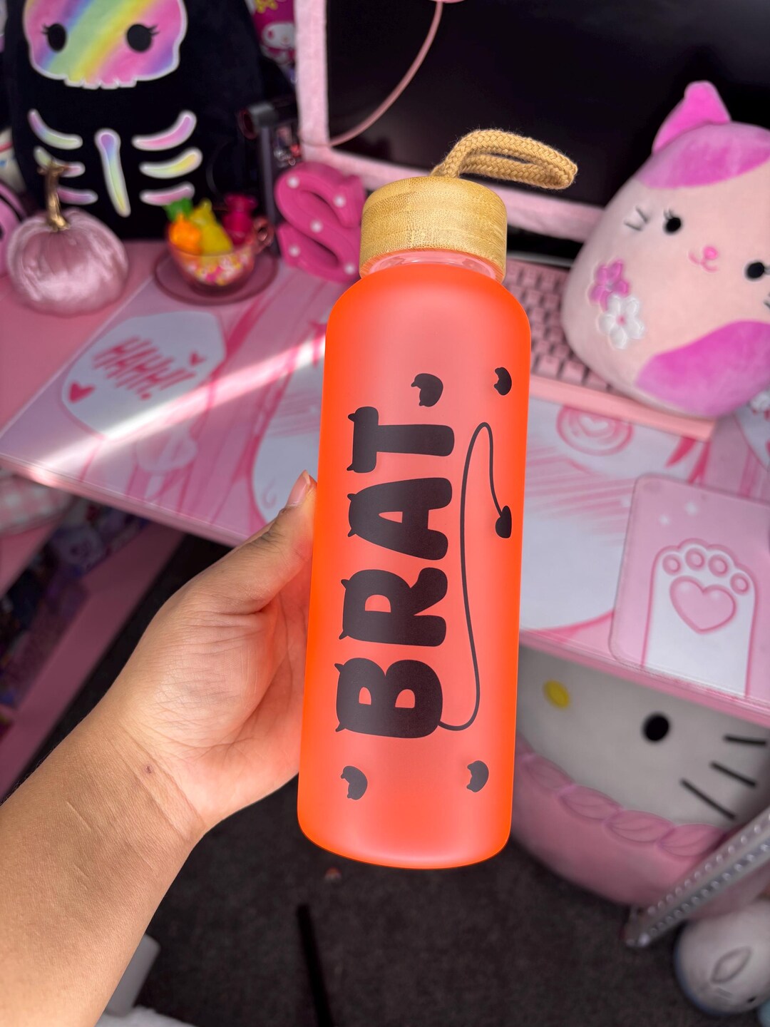 Red Brat 20oz Glass Water Bottle - Etsy