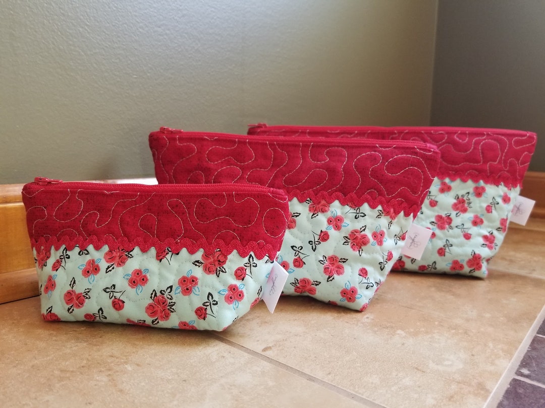 Zipper Pouch Set, Zipper Bag Set, Make up Bag, Zipper Bag, Fabric Bag ...
