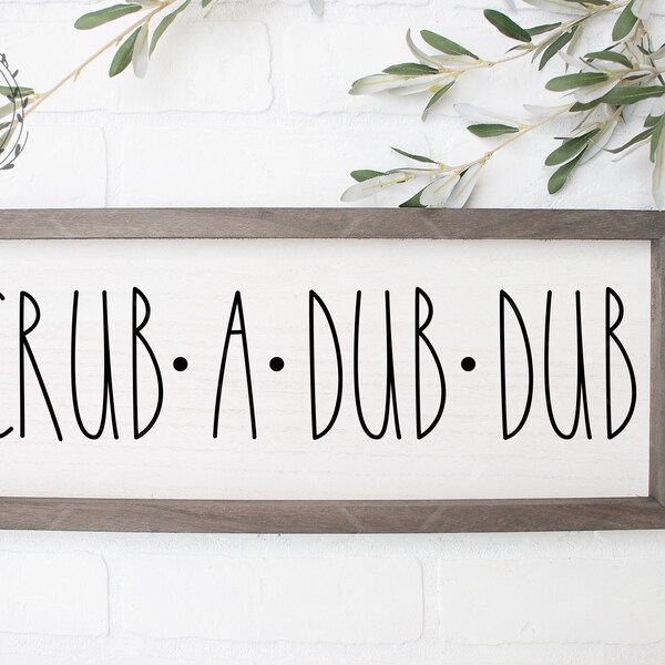Scrub a Dub Dub Sign - Etsy