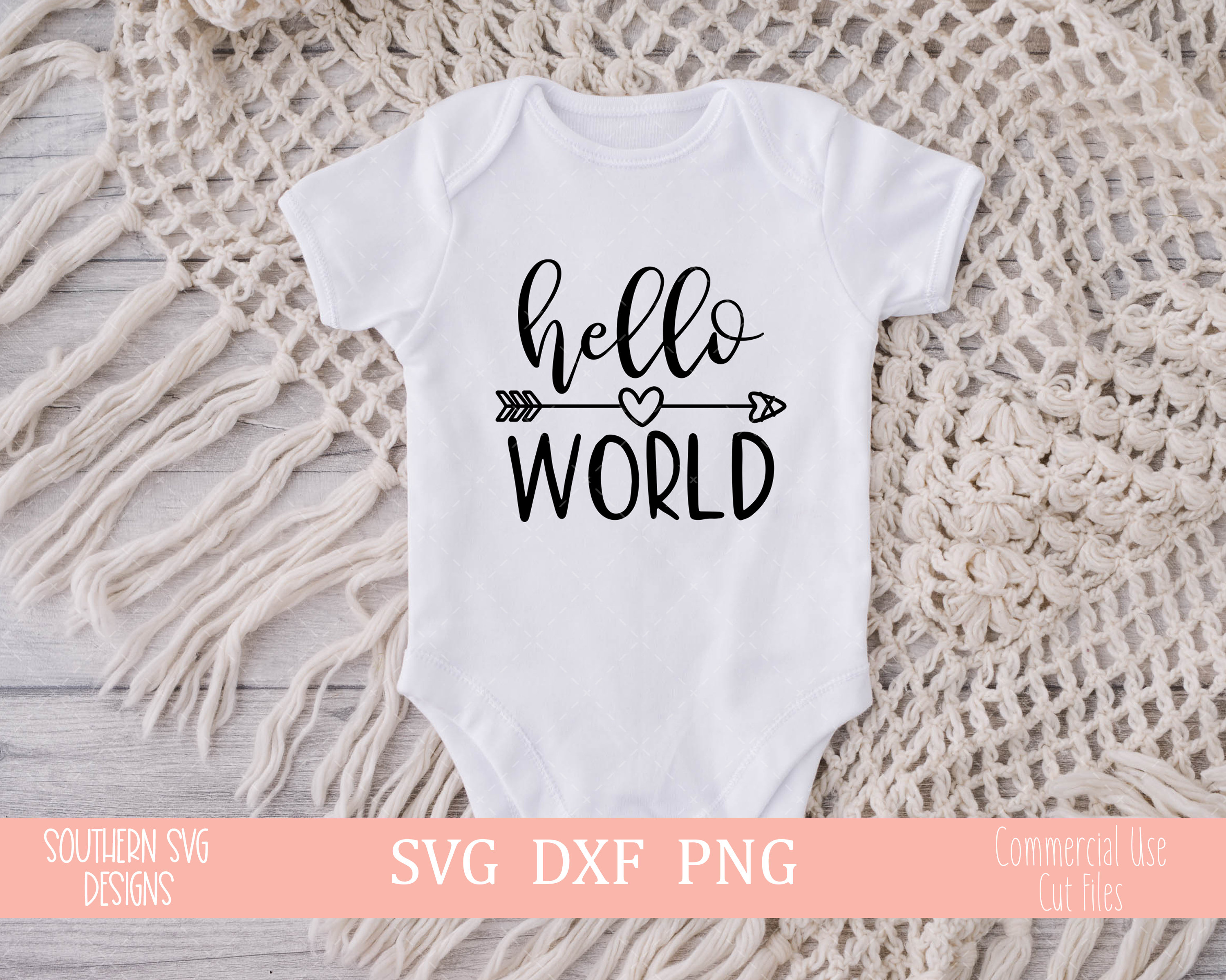 Hello World SVG Onesie SVG for Cricut and Silhouette Newborn - Etsy ...
