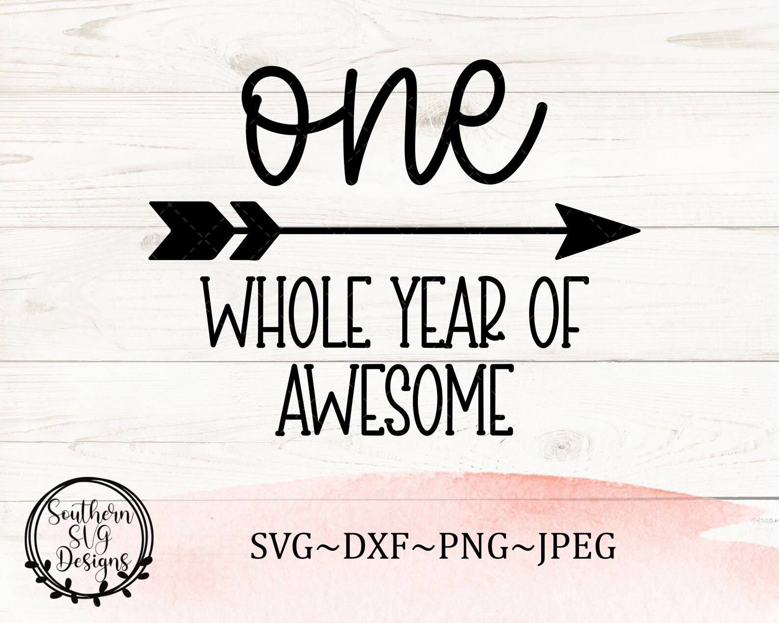 One Whole Year of Awesome SVG, First Birthday Svg, One SVG for Cricut ...