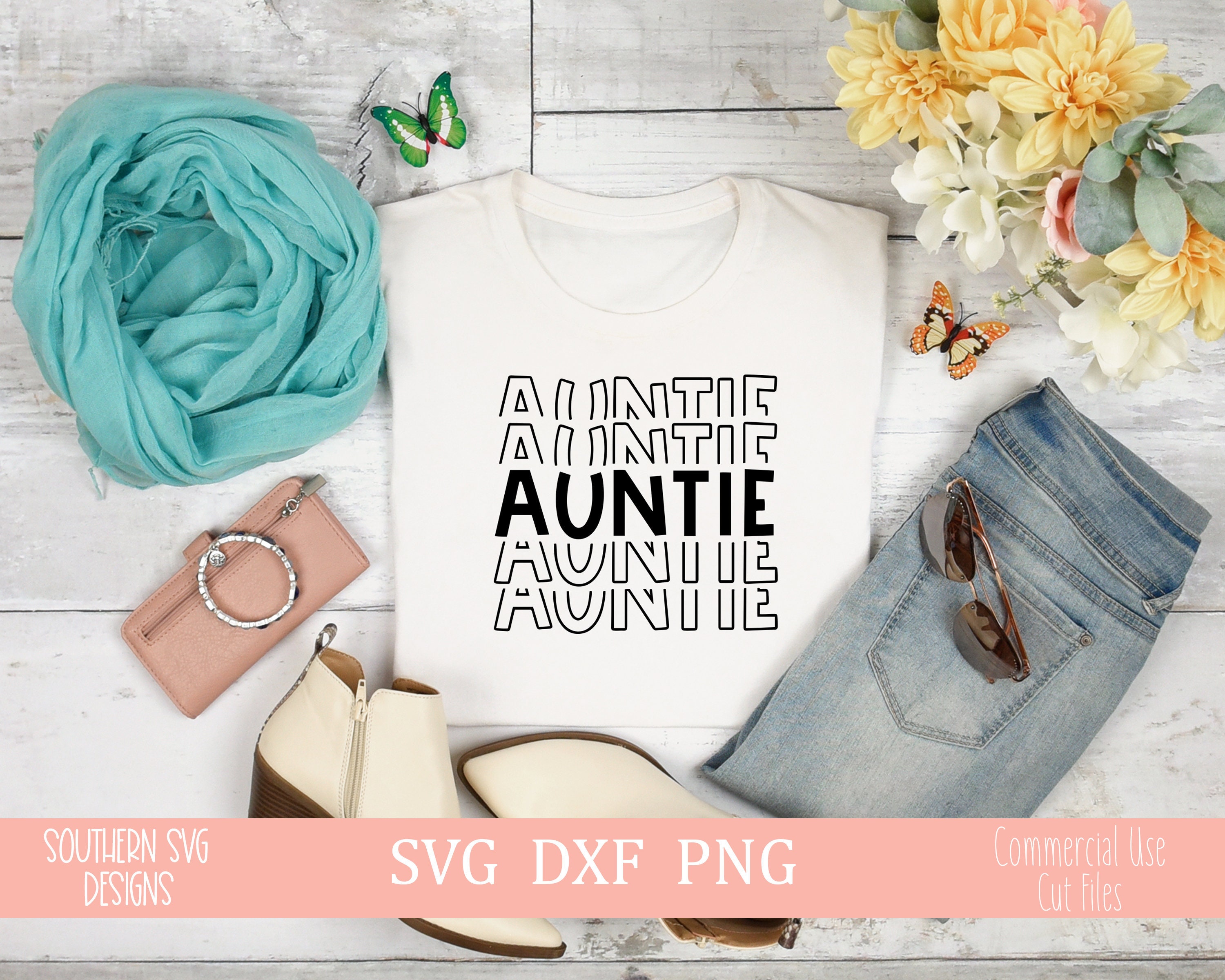 Tía SVG Stacked Font Tía SVG para Cricut y Silhouette Tía | Etsy España