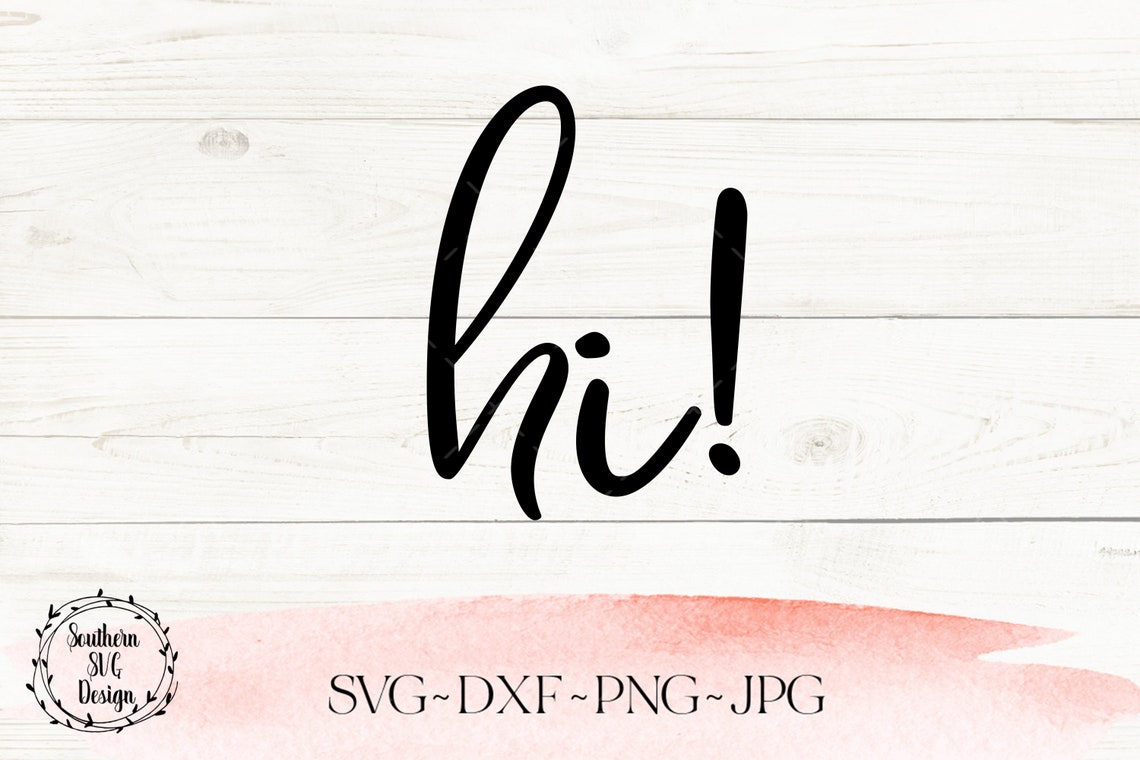 Hi Welcome Mat Svghome SVG Filesvgporch Svgdigital Cut - Etsy