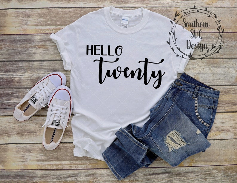 Hello Twenty Svgbirthday Svg20th Birthday Svginstant - Etsy
