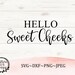 Hello Sweet Cheeks Svg~svg File~bathroom Svg~farmhouse Svg~digital Cut ...