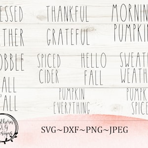 Rae Dunn Inspired Fall SVG Bundle~thanksgiving Svg~silhouette Svg ...