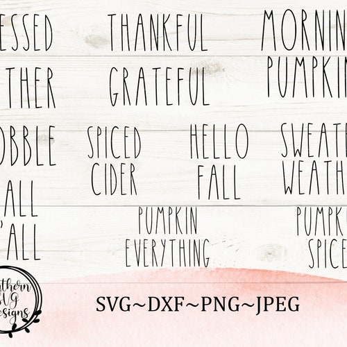 Rae Dunn Inspired Fall SVG Bundlethanksgiving Svgsilhouette - Etsy