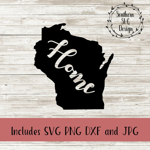 Wisconsin Home Svg - Etsy