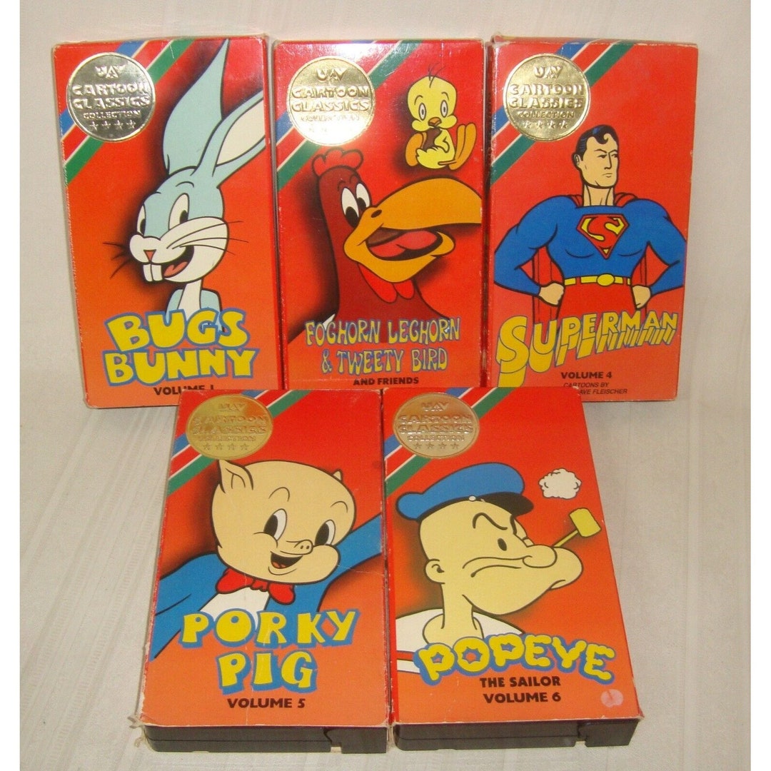 1989 UAV Cartoon Classics Collection 1,3,4,5,6 VHS Lot Vintage - Etsy