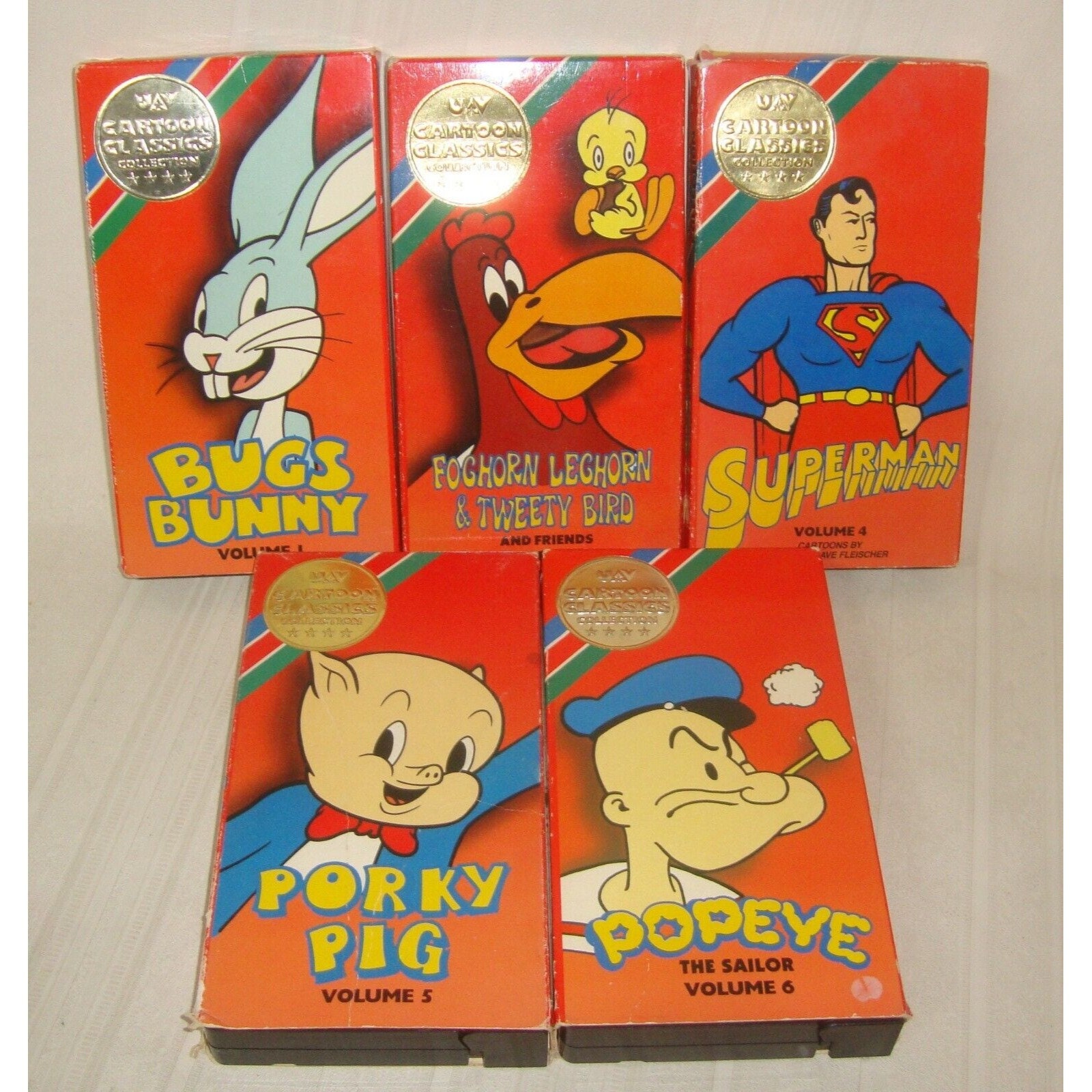 1989 UAV Cartoon Classics Collection 1,3,4,5,6 VHS Lot Vintage - Etsy