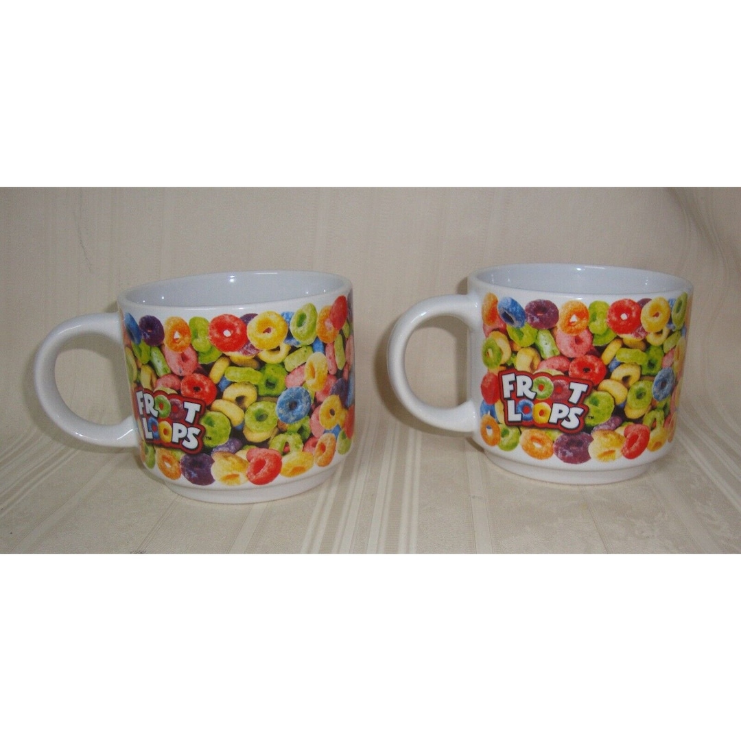 Toucan Sam Froot Loops Cups Kelloggs Cereal Collection SET OF 2 ...
