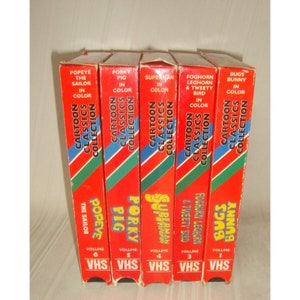 1989 UAV Cartoon Classics Collection 1,3,4,5,6 VHS Lot Vintage - Etsy