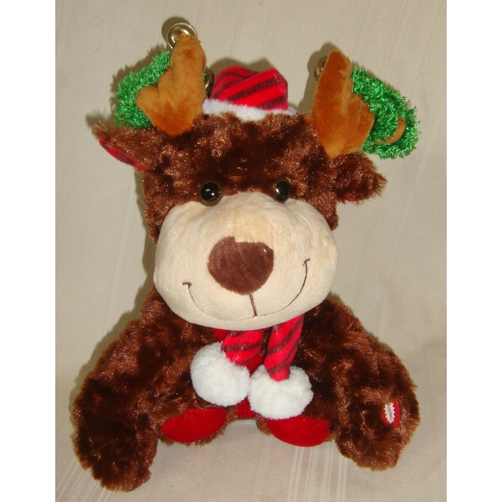 Merry Brite Animated Reindeer Plush Sings Jingle Bells & Moves by Goffa ...