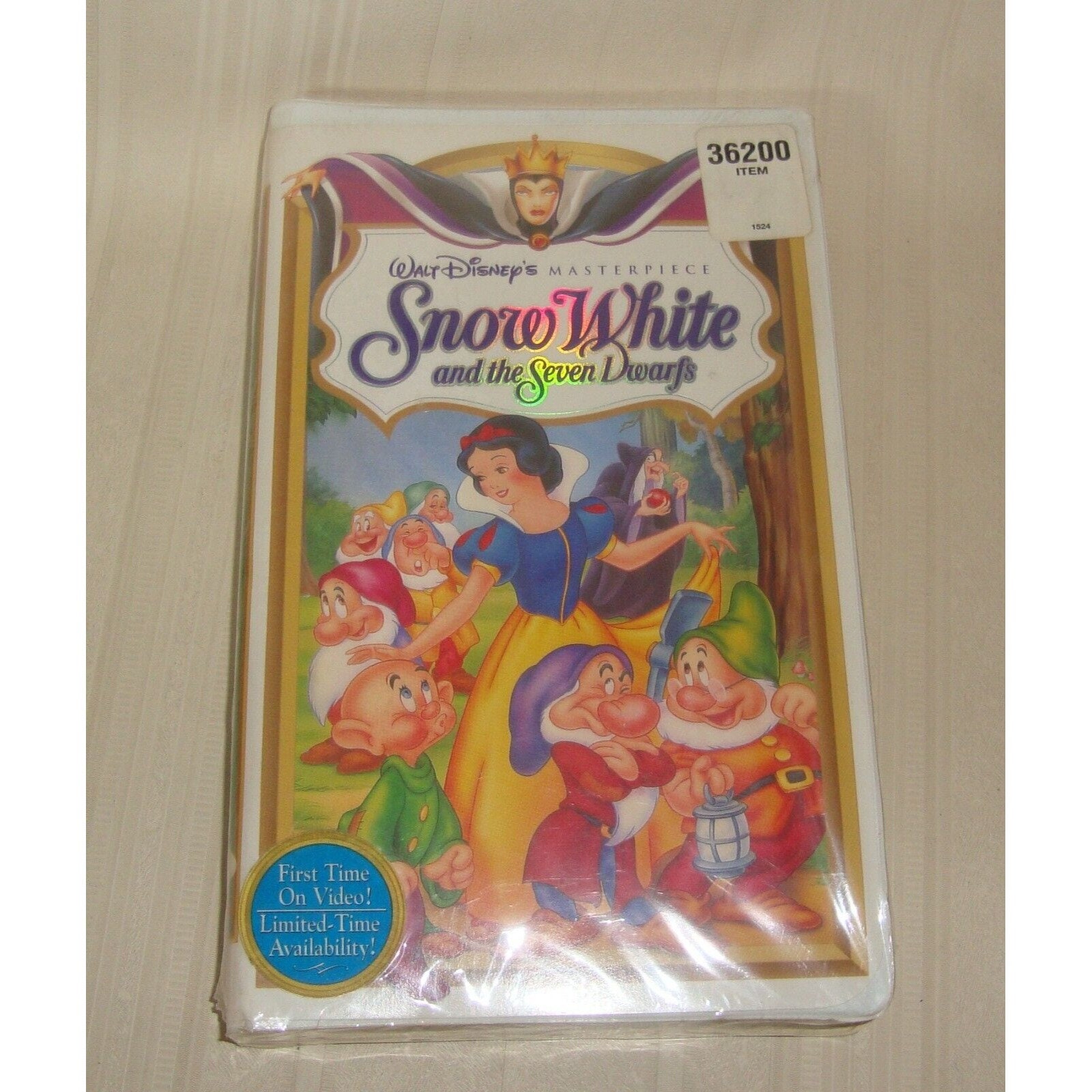 Vintage Snow White and the Seven Dwarfs Disney VHS Masterpiece New ...