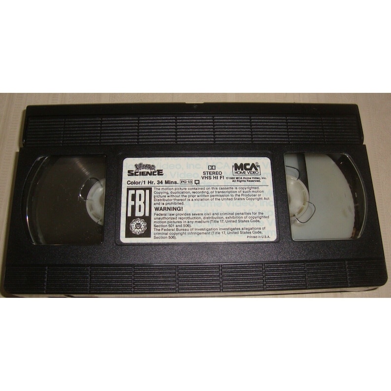 Weird Science VHS 1986 Kelly Lebrock, Anthony Michael Hall MCA Home ...