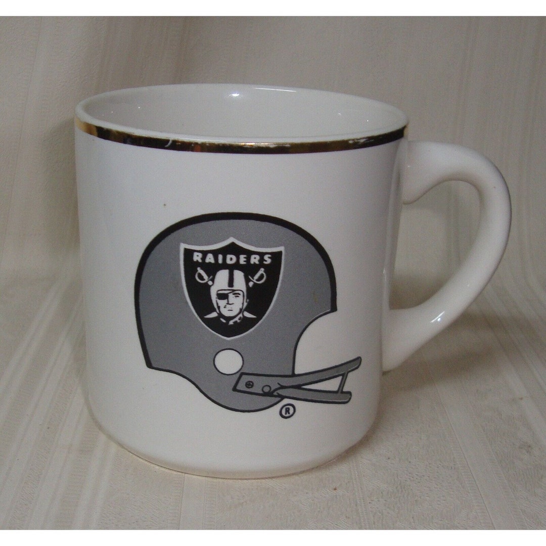 Vintage Raiders Mug Gold Rim Helmet Logo - Etsy