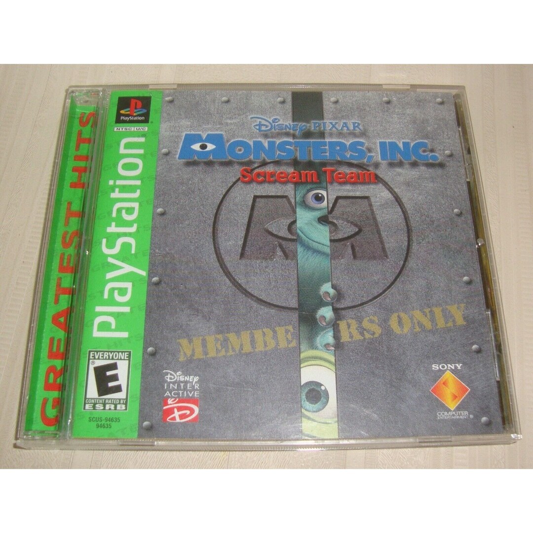 Monsters, Inc. Scream Team sony Playstation 1, 2001 PS1 Video Game - Etsy