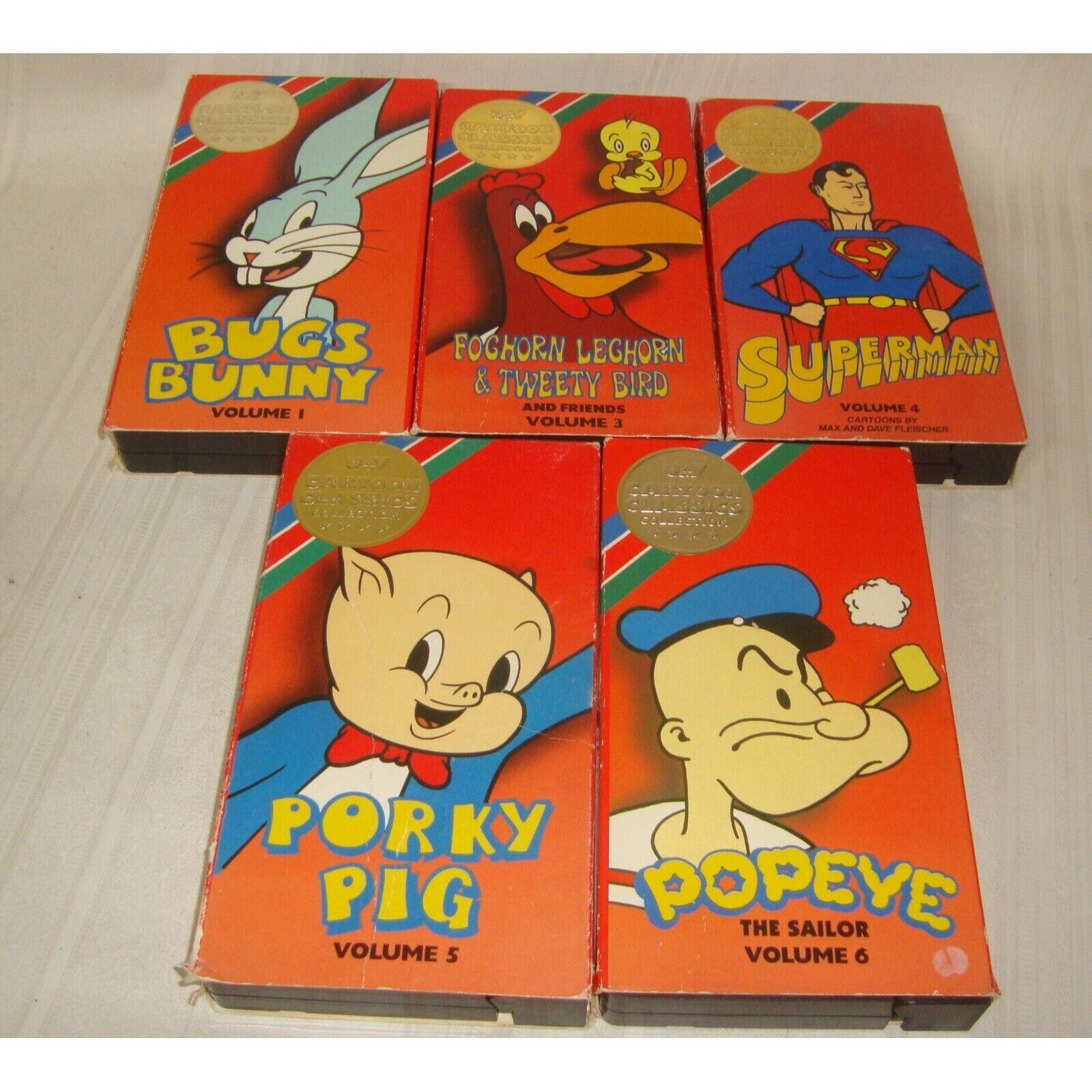 1989 UAV Cartoon Classics Collection 1,3,4,5,6 VHS Lot Vintage - Etsy