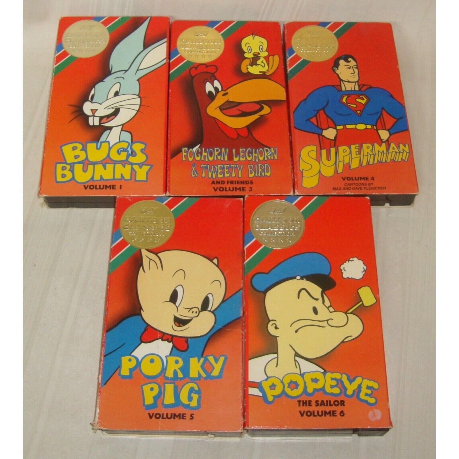 1989 UAV Cartoon Classics Collection 1,3,4,5,6 VHS Lot Vintage - Etsy