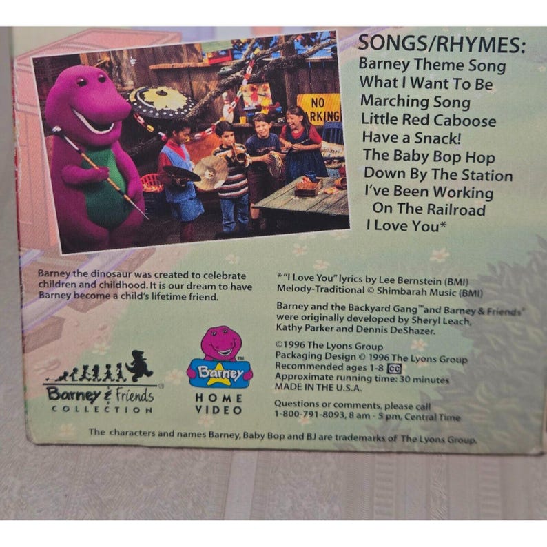 Barney - Barneys All Aboard for Sharing VHS 1996 Ding Along TV Show ...