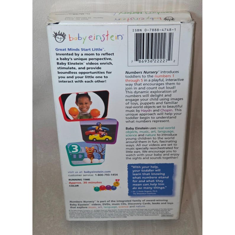 Baby Einstein NUMBERS NURSERY VHS Education Videotape - Etsy