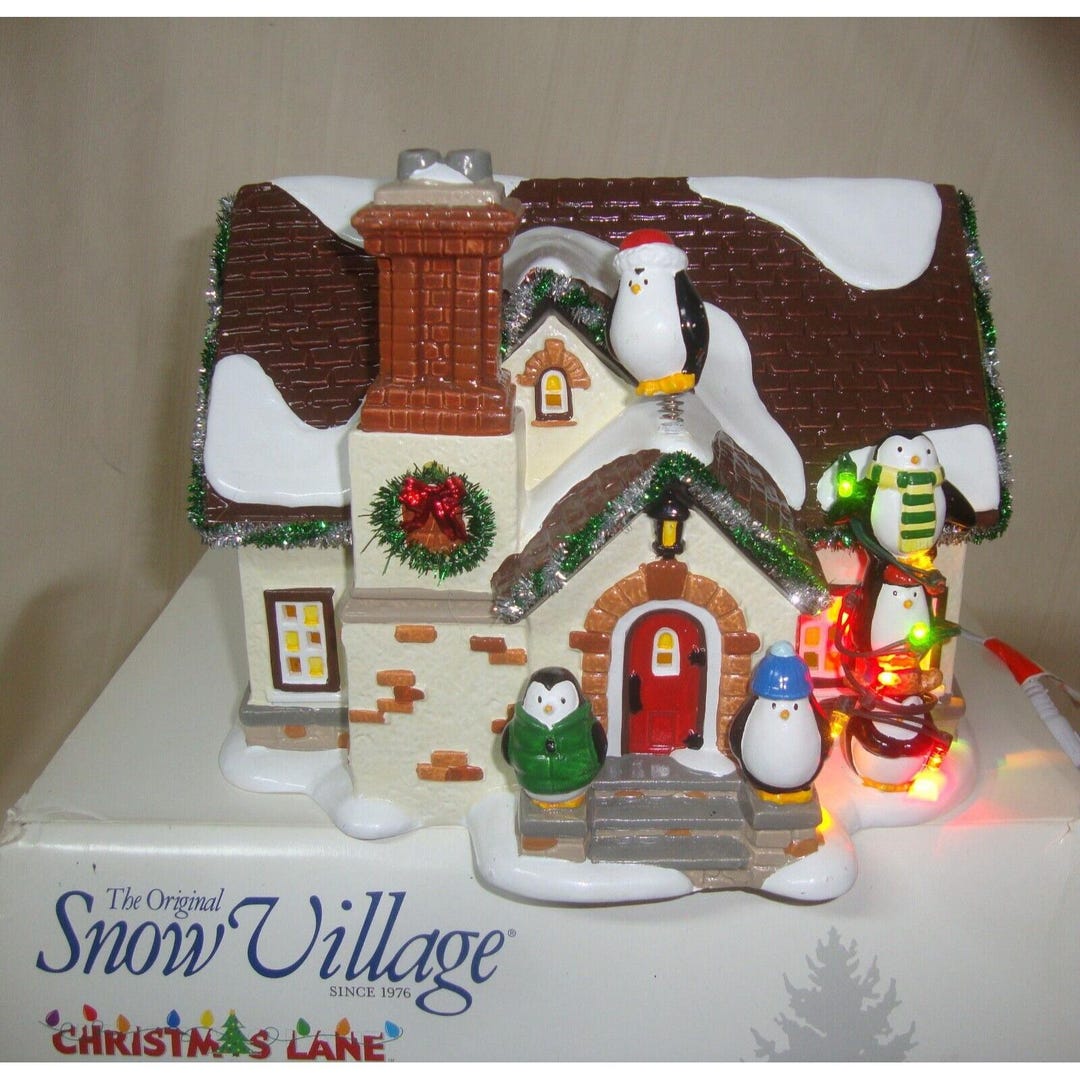 Dept. 56 Snow Village 2016 Christmas Lane the Penguin House 405980 HTF ...