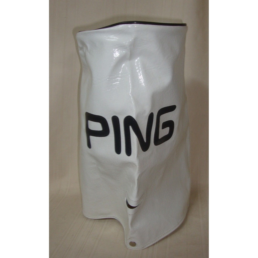 Ping 18 Rain Hood Cover White Staff Golf Bag 3 Snaps, 1 Slot Good ...