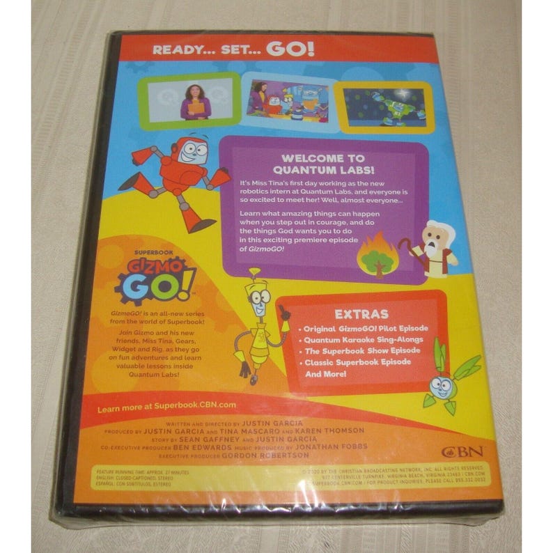 Gizmo Go! Superbook Tina's First Day A Lesson in Courage DVD NEW - Etsy