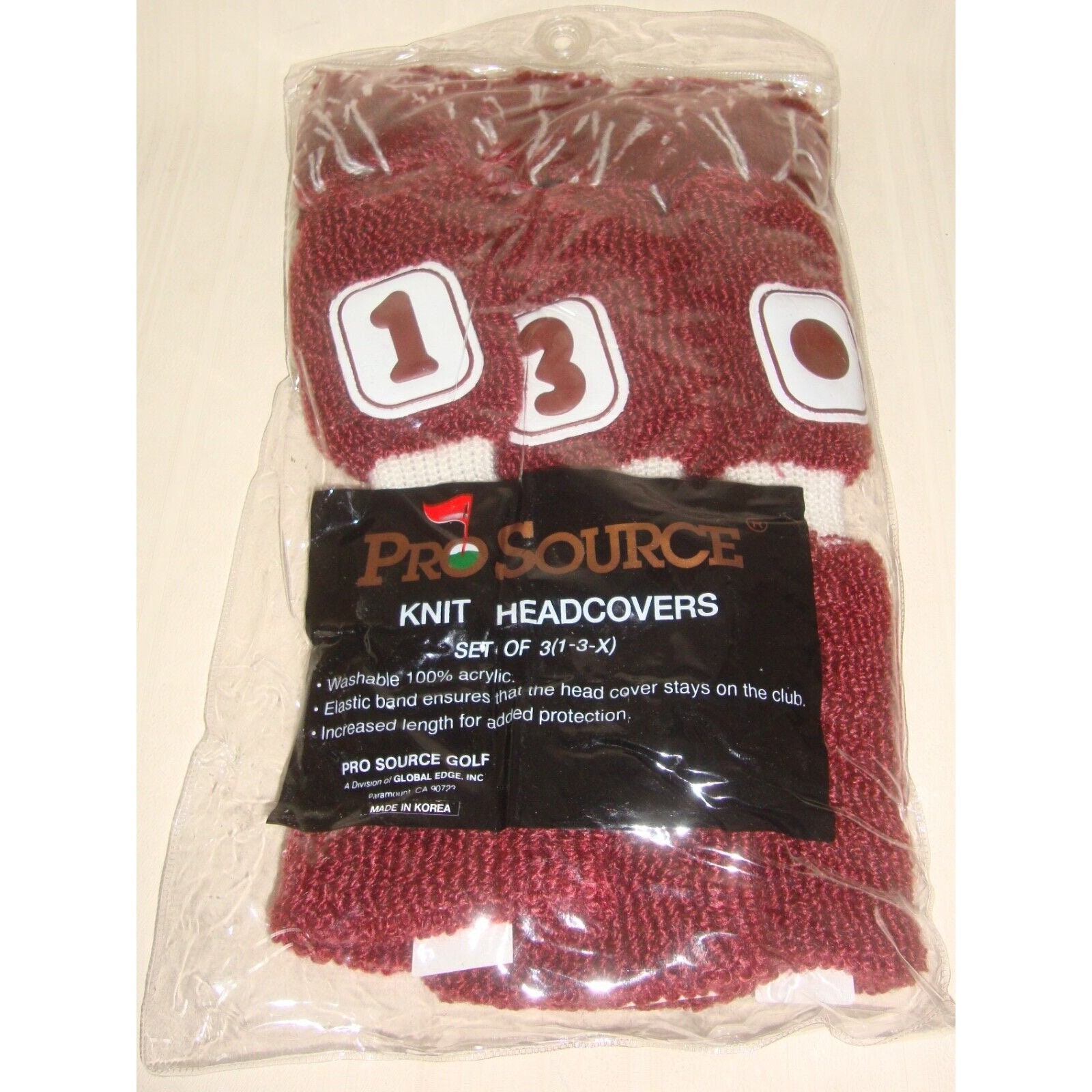 Pro Source Knit Golf Club Head Covers Set of 3 With Number 1-3-0 NEW - Etsy
