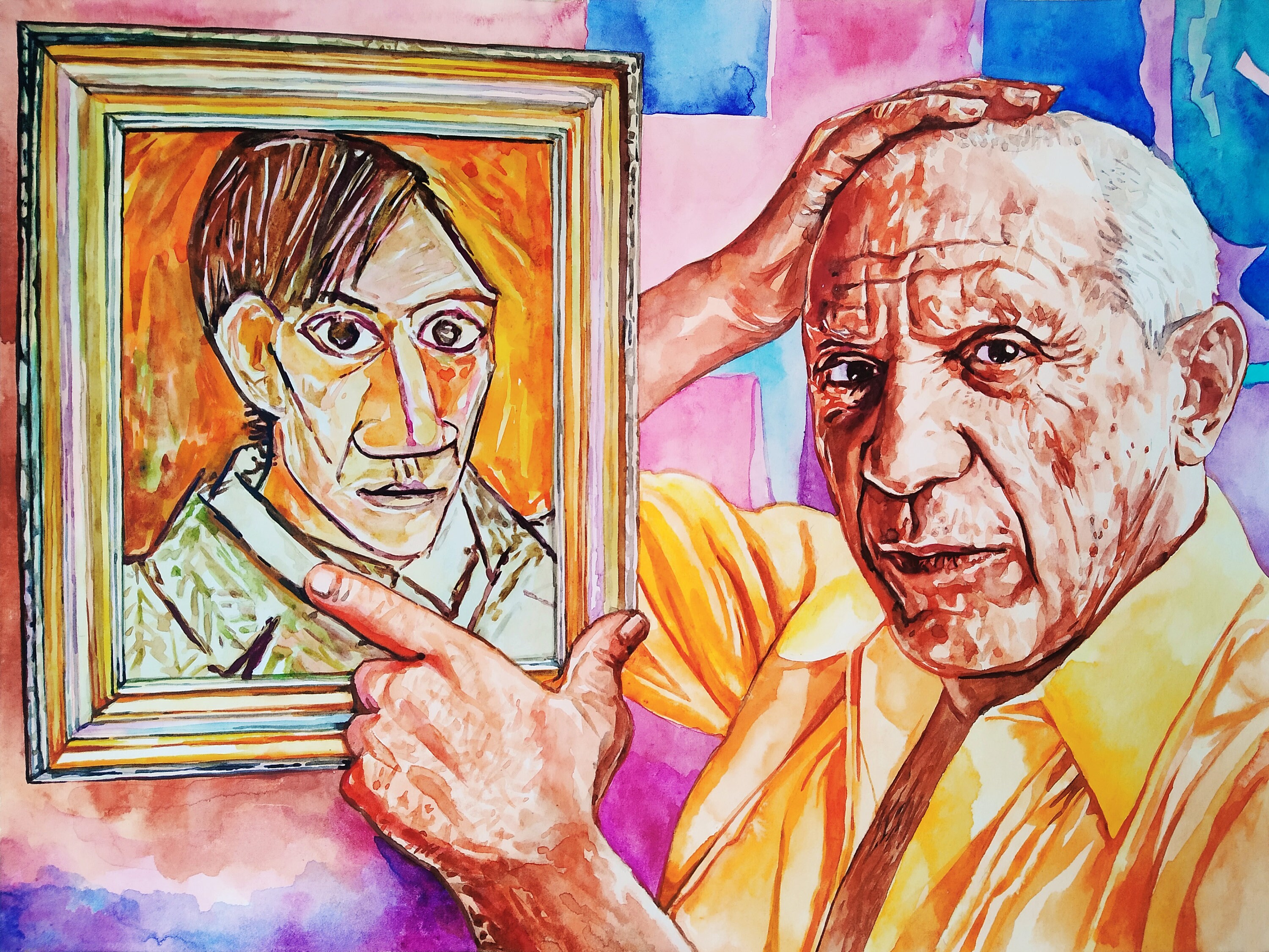 Pablo Picasso Self portrait | Etsy