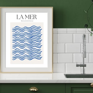 La Mer Print French Contemporary Print Kitchen Print Ocean - Etsy