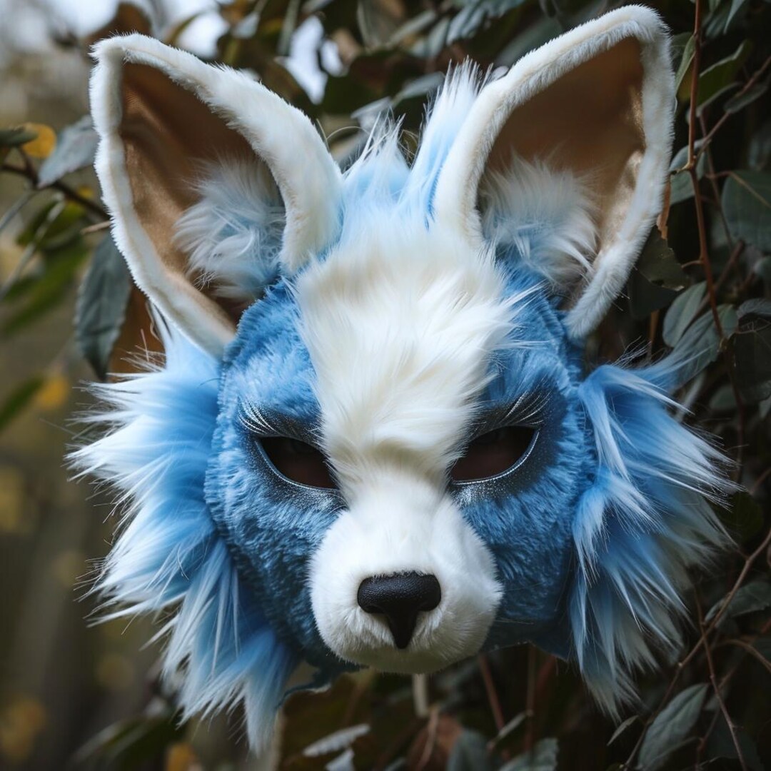 Blue Kig Mask, Furry Plush, Furries Gift, Shaped Pillow - Etsy