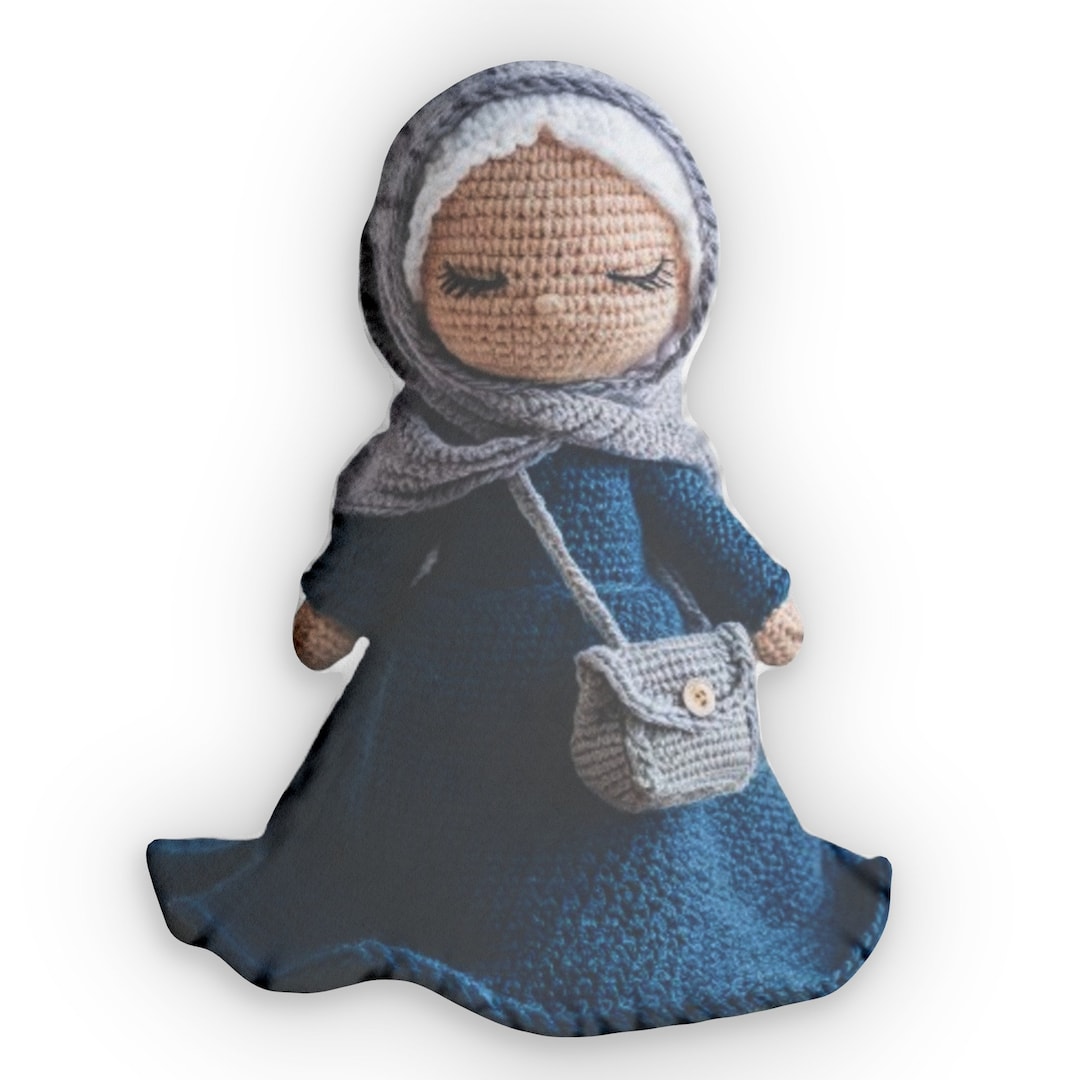Crochet Hijab Doll, Crochet Palestine Doll, Amigurumi Muslim Doll ...