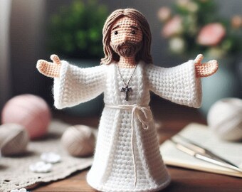 Jesus Plush Doll Jesus Stuffie Christian Toy Bible Doll Baptism Gift ...
