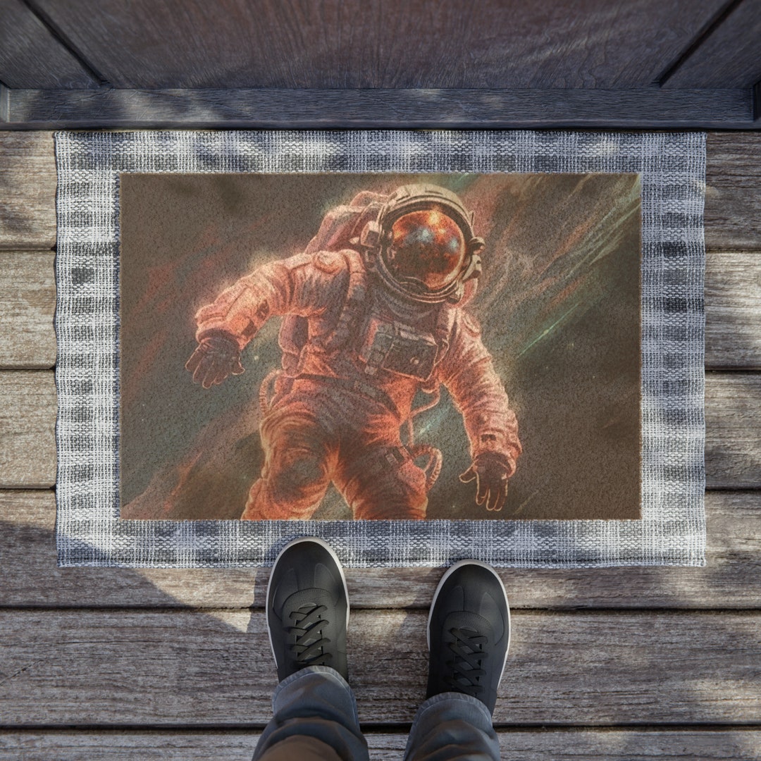 Astronaut Outer Space Galaxy Starfield Art Door Coir Mat - Etsy