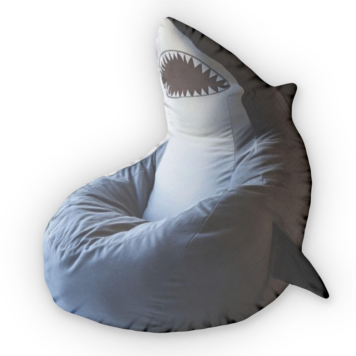 Shark Beanbag Chair, Stuffed Animal, Ocean Gift for Kids, Plush Shaped ...