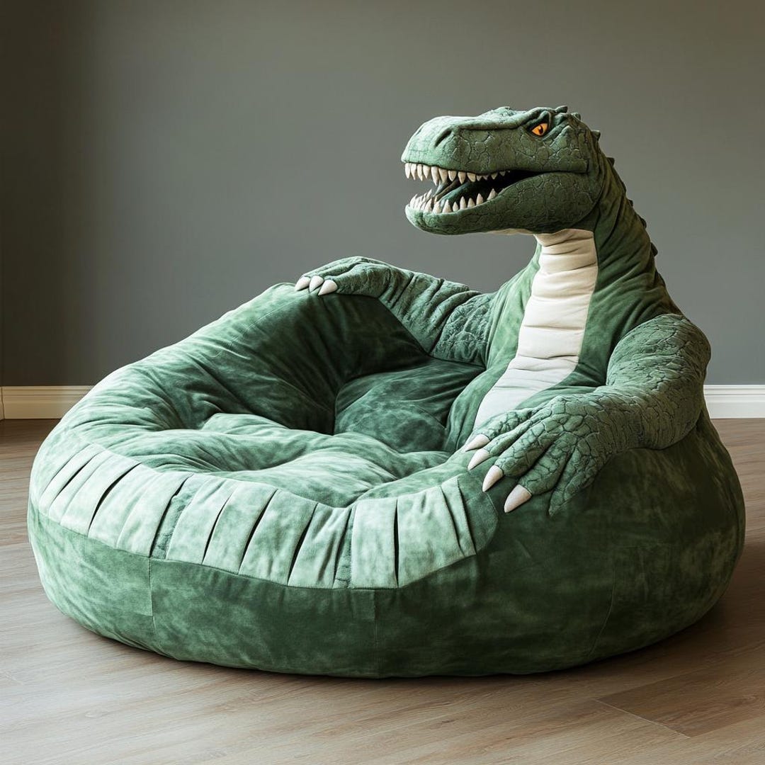 Dinosaur Beanbag Chair Plush Shaped Pillow - Etsy