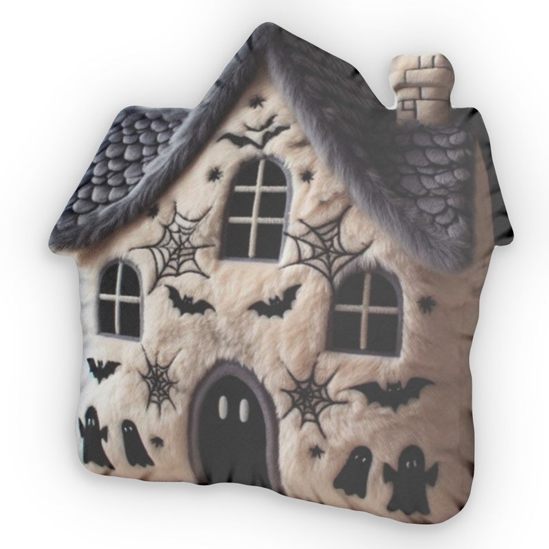 Haunted House Halloween, Spooky Gift, Plush Shaped Pillow - Etsy Canada
