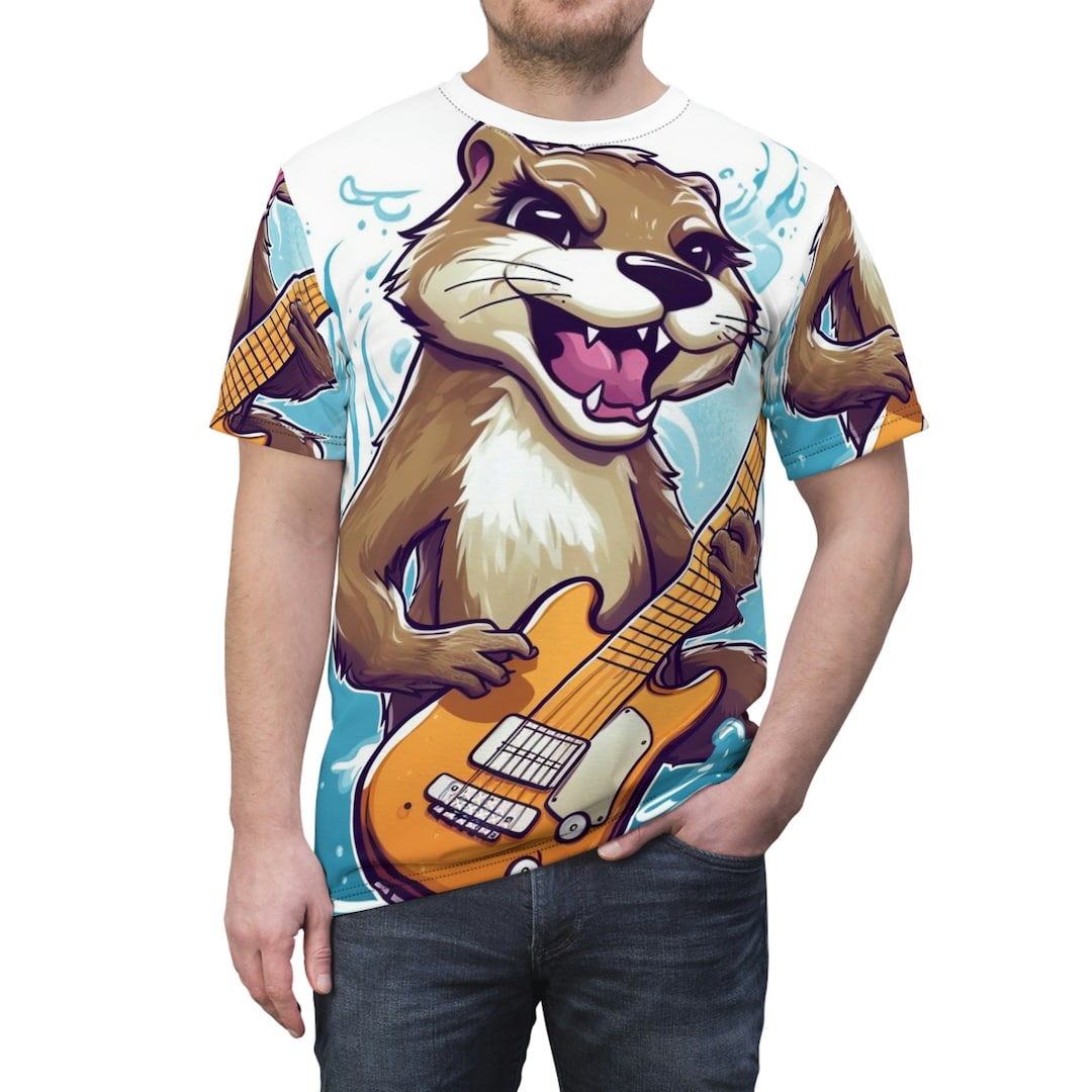Otter Guitar Music Player Furry Animal Graphic Unisex Cut & - Etsy